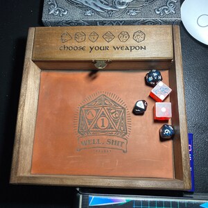 Custom Wooden DND Dice Box Tray RPG Dice Rolling Mat Tabletop - Etsy