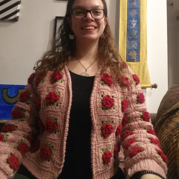 The Rose Cardigan Crochet Pattern (PDF ONLY) - Etsy