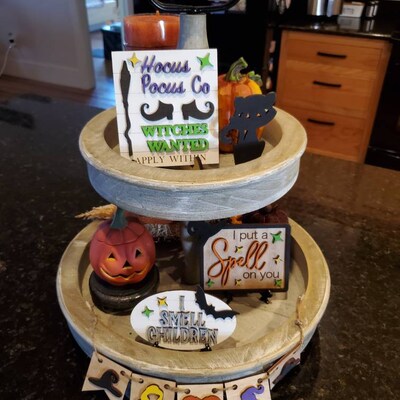 Hocus Pocus Tiered Tray Set, Hocus Pocus, Decor, Halloween, Witches - Etsy