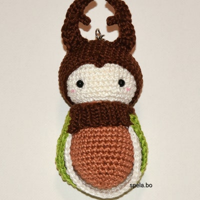 Crochet Pattern Lalylala STAG BEETLE Amigurumi Diy Larva Plus ...