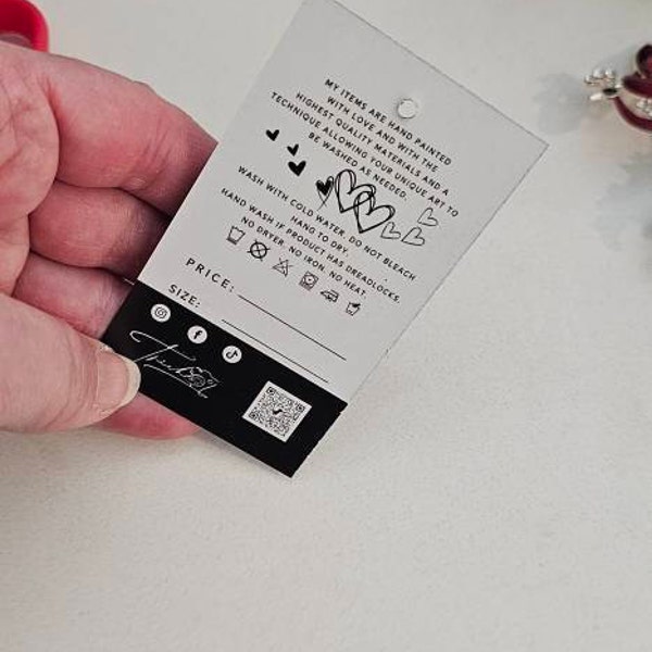 Holiday Printable Pink and Red Package Insert Card, Cute Christmas ...