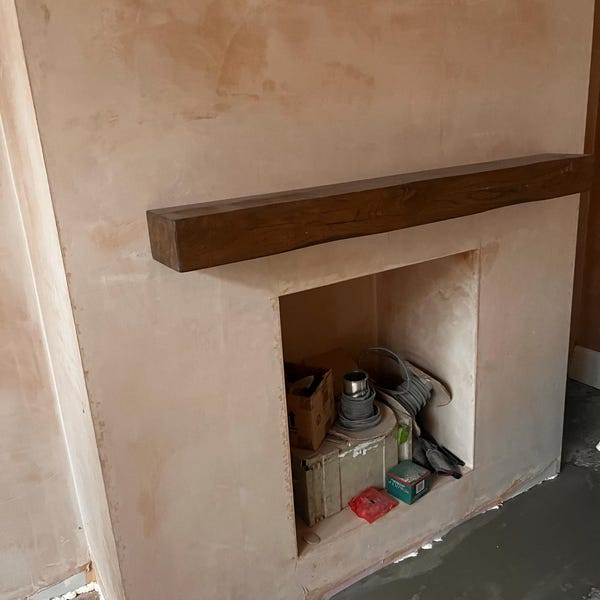 Solid Oak Mantle Beam - All Sizes Oiled Pre-drilled Free Fixings ...