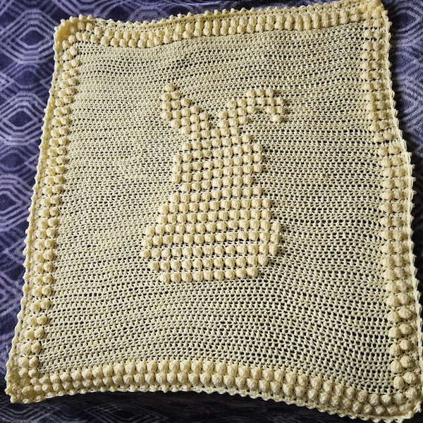 BUNNY BOBBLE BLANKET Crochet Pattern, Easy and Quick to Crochet, 4 Page ...