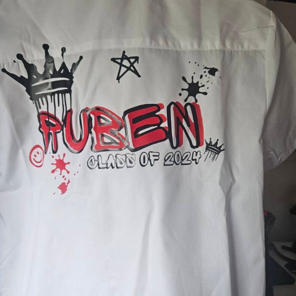 Graffiti Style School Leavers Shirt, Class of 2025, Autograph Shirt ...