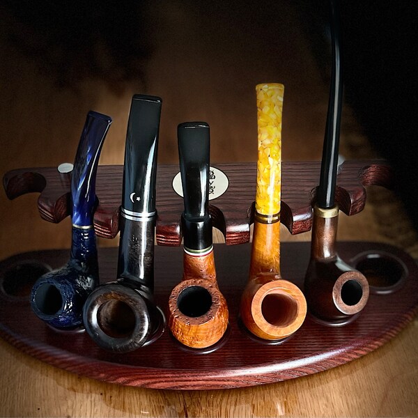 Personalised Pipe Stand for 7 Smoking Bowls - Tobacco Pipe Rack ...