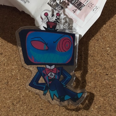 Vox the TV Demon Hazbin Hotel Keychain Cute Chibi Vox Charm - Etsy