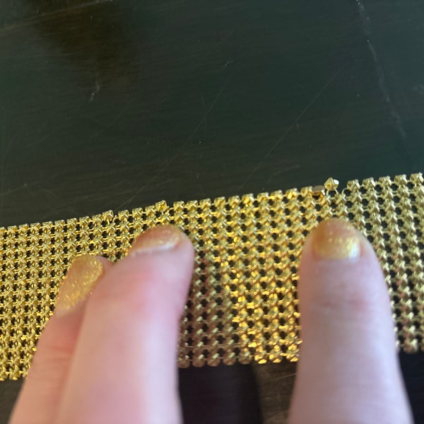 DIY Crystal Dress, JUST Gold Rhinestone Sheet, Gold Crystal Fabric ...