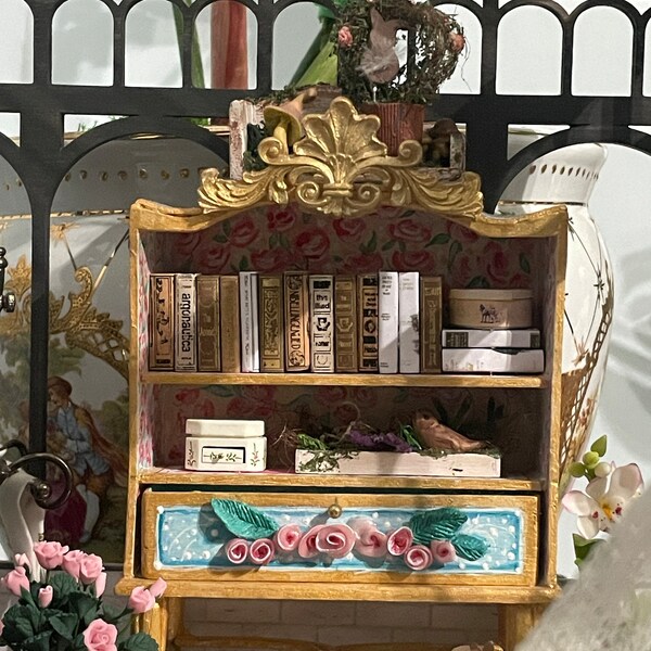 Miniature Handmade Book Nook With Dragon Head, Library Room Box for ...