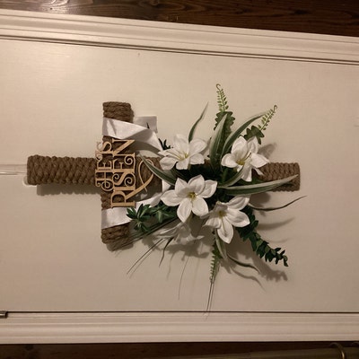 He is Risen Text Words Laser Cut Out Unfinished Wood Shape Craft Supply ...