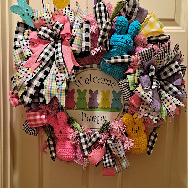 Welcome Peeps Wreath Sign Wreath Attachment Wreath Supplies Craft ...