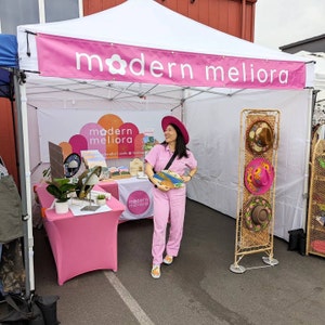 Custom 10x10 Tent Craft Show Package, Front 1x9 Banner, Back 3x8 Sign ...