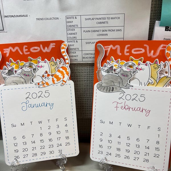 Cute Cat Lover Calendar 2025 - Etsy