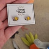 Surfer Studs. Wooden Wave Earrings. Sterling Silver. Gifts for - Etsy ...