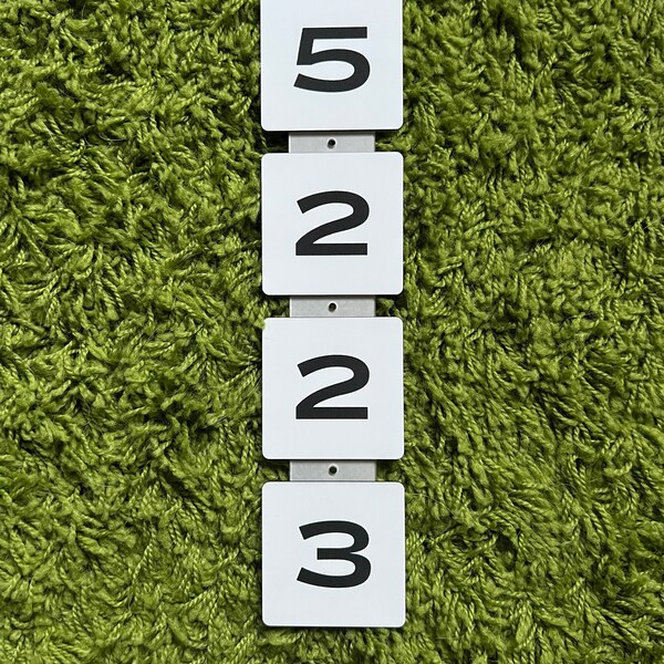 Mid-century House Numbers - Vertical - Custom! Eichler Style Laser Cut ...