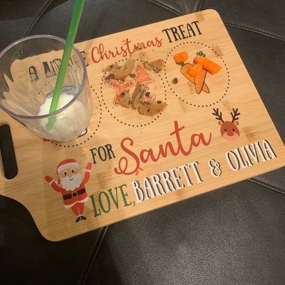 Santa Plate, Cookies for Santa, Personalized Santa Plate, Santa Board ...