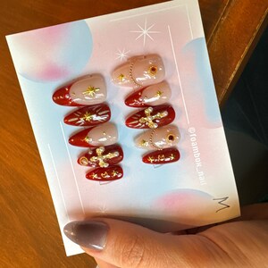 Ombre White Saturn Crystal Hand Painted Nails /y2k Nails /custom Press ...