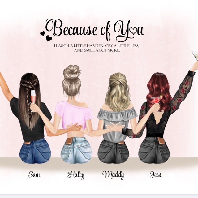 4 Best Friends Drawing