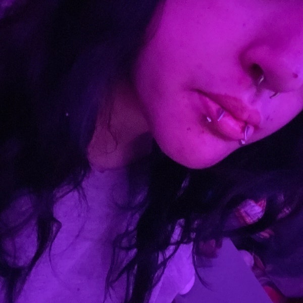 Punk Rivet Stud Lip Piercings, Rivet Tongue Ring, Devil Tooth Lip ...