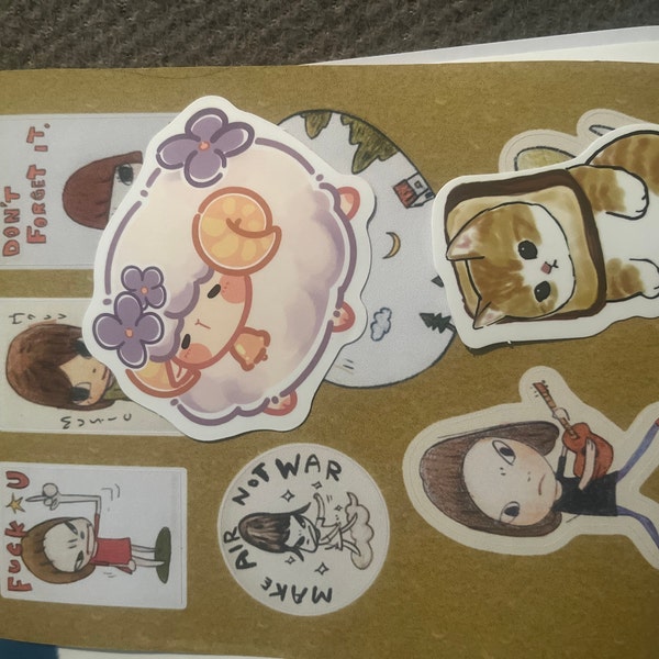 Yoshitomo Nara Sticker Sheet - for Bullet Journal, Bujo, Planner ...