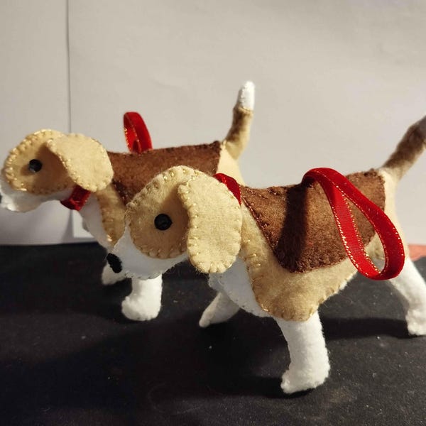 Sewing Pattern Download for Three Dimensional Felt Beagle Ornament - Etsy
