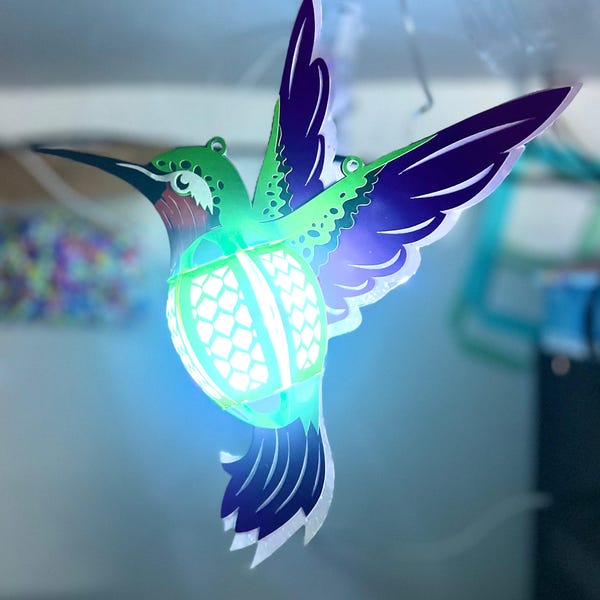 Set 3 Hummingbird Lanterns PDF, SVG Templates for Cricut Project ...