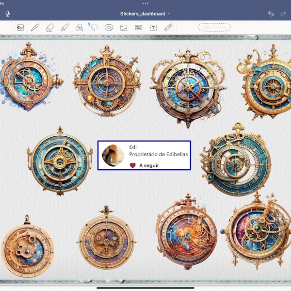 Astrolabe | Set of 10 | Clipart Bundle | High Quality Jpegs | Transparent Pngs | Digital ...