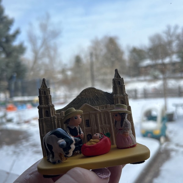 Chinese a Nativity Scene Handmade in Clay 1 Block 3.8x2.2x2.9 High ...