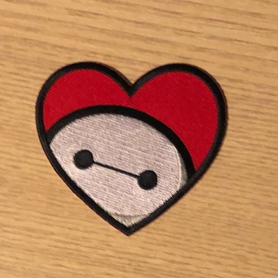 Big Hero 6 Baymax Heart Patch Disney Child's Outfit Embroidered Iron on Applique - Etsy