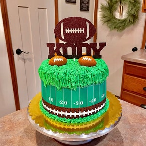 Football Field Edible Cake Wrap or Touchdown Cake Topper - Etsy