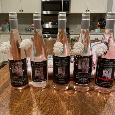 Christmas Gift for Teacher / Personalized Wine Bottle Label / Our Child ...