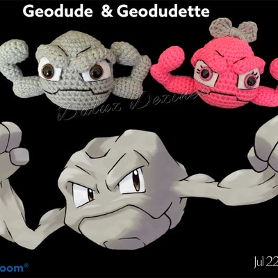 Geodude Crochet Pattern Crochet Geodude Amigurumi Geodude - Etsy