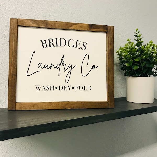 Laundry Farmhouse Wooden Sign, Laundry Room Decor, Laundry Room Sign ...
