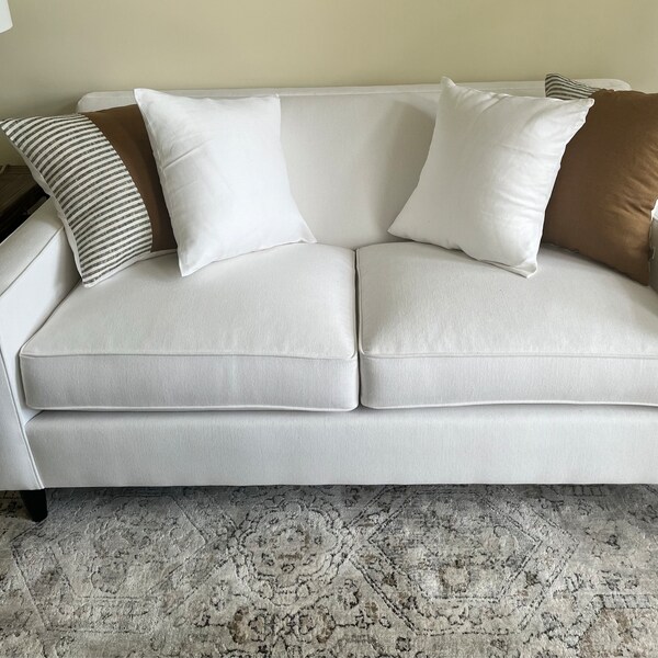 Cream Waffle Sofa Cover in Custom Sizes, Honeycomb Slipcover for Couch ...