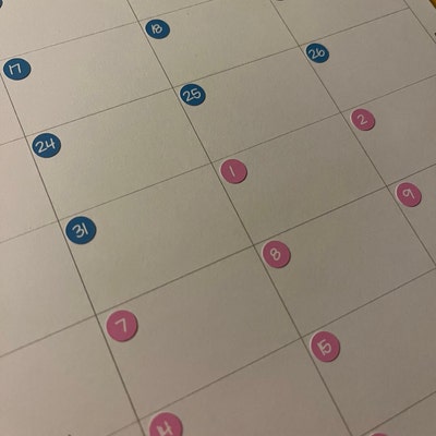 A Year of Date Dots Stickers, Planner Stickers, Removable - Etsy