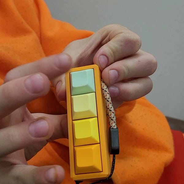 Mechanical Switch Clicky Fidget - White Th W/ Strap Keyboard Switch ...