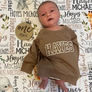 Bridal Custom Last Name and Year Embroidered Sweatshirt - Etsy