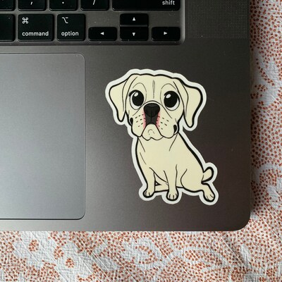 Boxer Dog Sticker Chibi Puppy Dog Vinyl Hand Drawn - Etsy