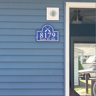 Lake House Sign, Lake House Address Sign, Crisscrossed Oars Address ...