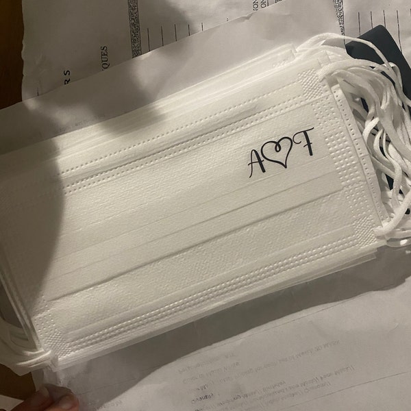 Disposable Face Mask// Adult Masks// Custom// Personalize Mask ...