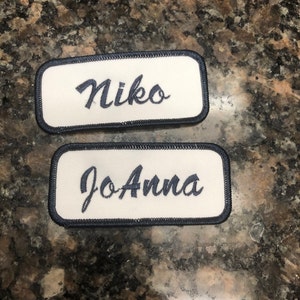 Custom personalized Embroidered Name Tag/ Embroidered Name | Etsy