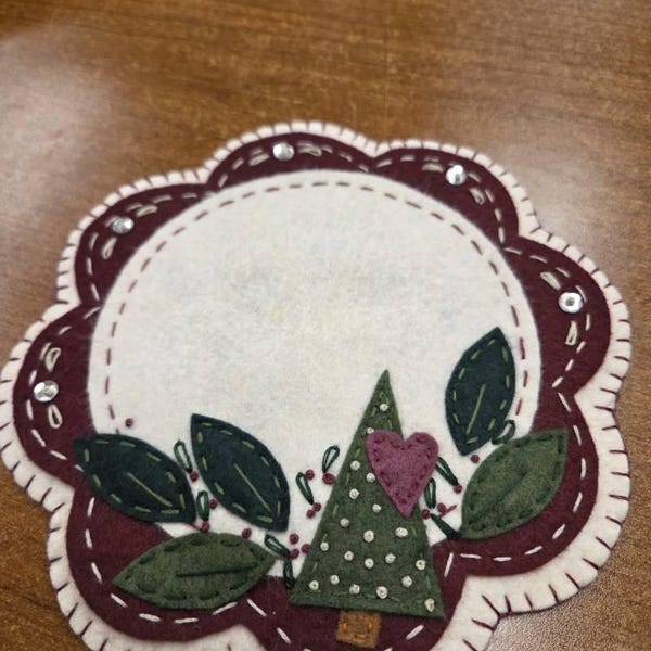 PDF Christmas Tree Candle Mat Cozy Felt Pattern - Etsy