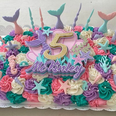 Mermaid Cake Topper Little Mermaid Cake Topper Under the Sea Cake ...