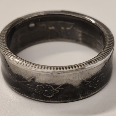 1 Dollar Bill Silver Certificate Coin Ring. Handcrafted 1 Oz .999% ...
