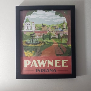 Pawnee Indiana Travel Poster Parks and Recreation Department - Etsy