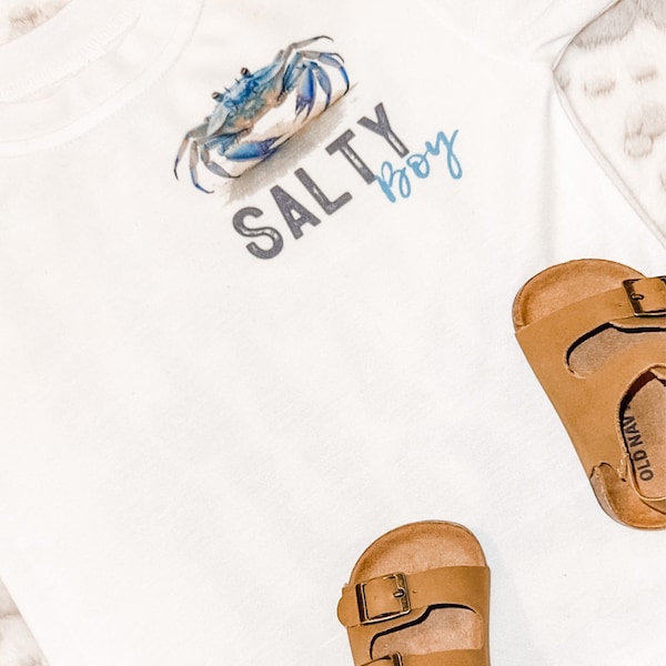 Salty Boy Blue Crab Logo PNG | Digital Download | Fishing Sublimation ...