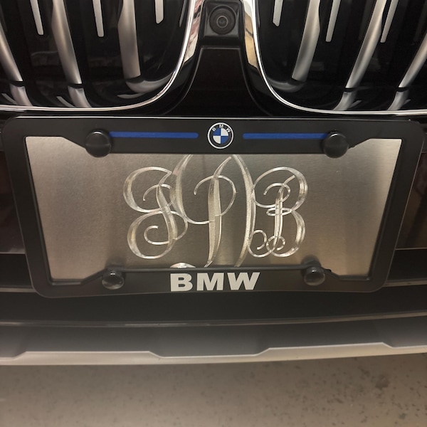 Engraved Custom Personalized Monogram License Plate Car Tag Diamond ...