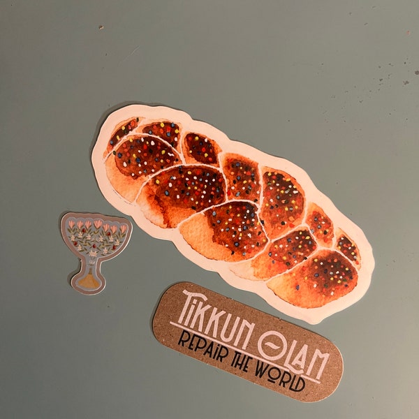 Jewish Challah With Sprinkles Sticker| Kosher| Bar and Bat Mitzvah ...