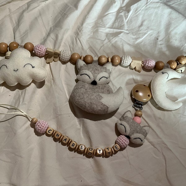 Set Pram Chain, Stroller Chain and Pacifier Holder - Etsy