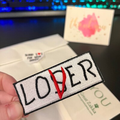 Loser Lover Embroidered Iron on Patchcool Patches Black - Etsy