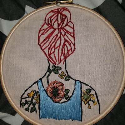 Tattooed Shoulders Modern Embroidery Kit - Etsy